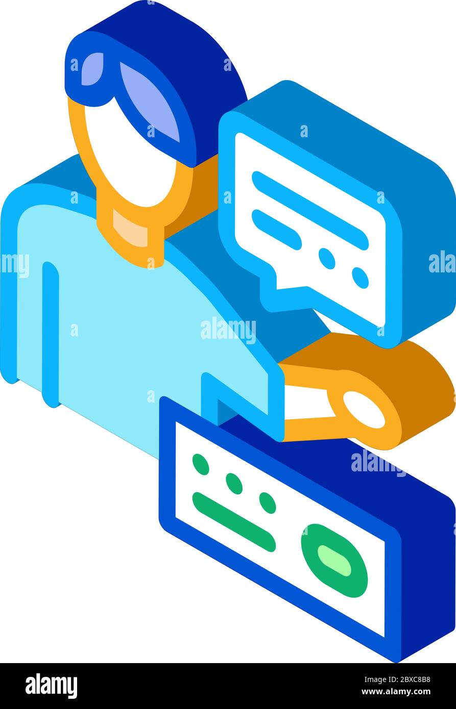Human Speaking isometric icon vector illustration Stock Vector Image ...
