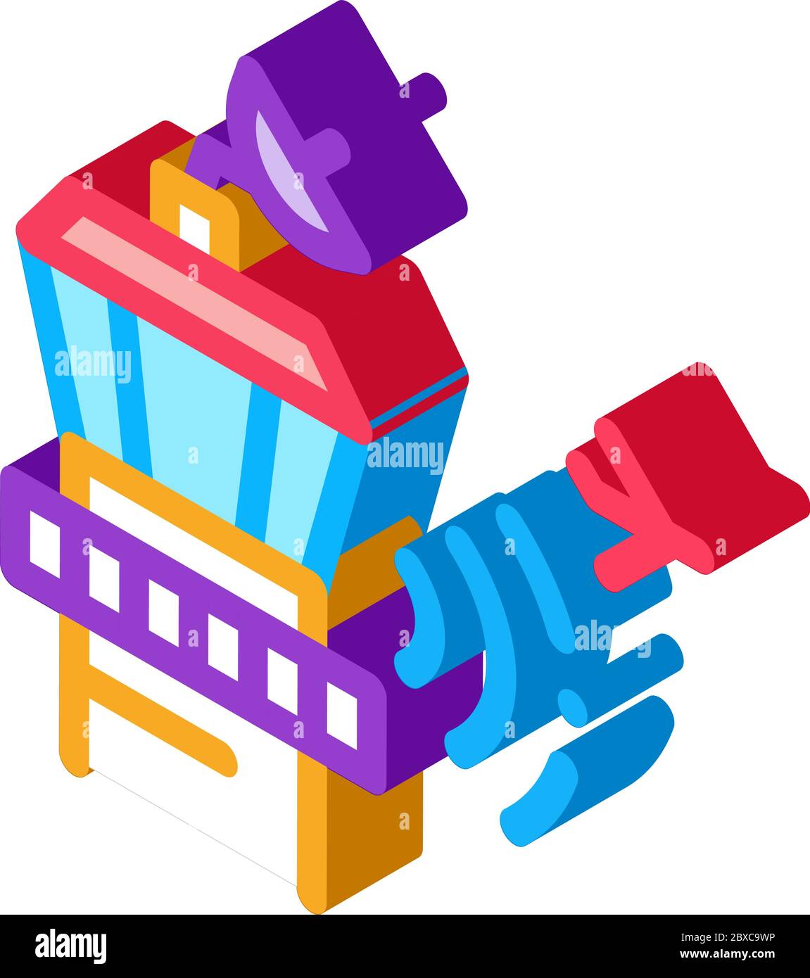 Airport Control Tower Radar isometric icon vector illustration Stock ... Airport Control Tower Radar isometric icon vector illustration Stock ...