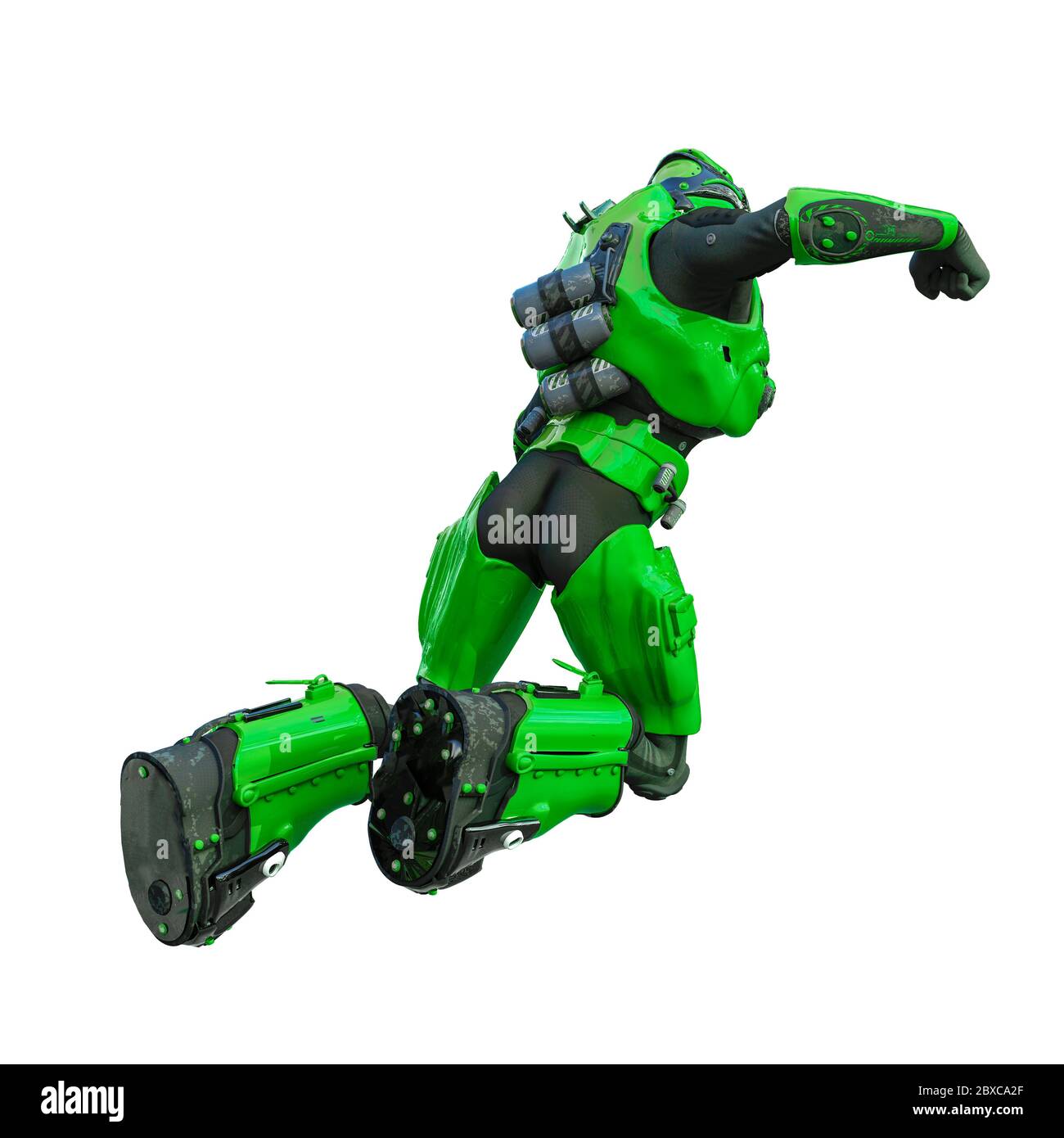 this is astronaut in green exo suit exploring arround. This girl will ...