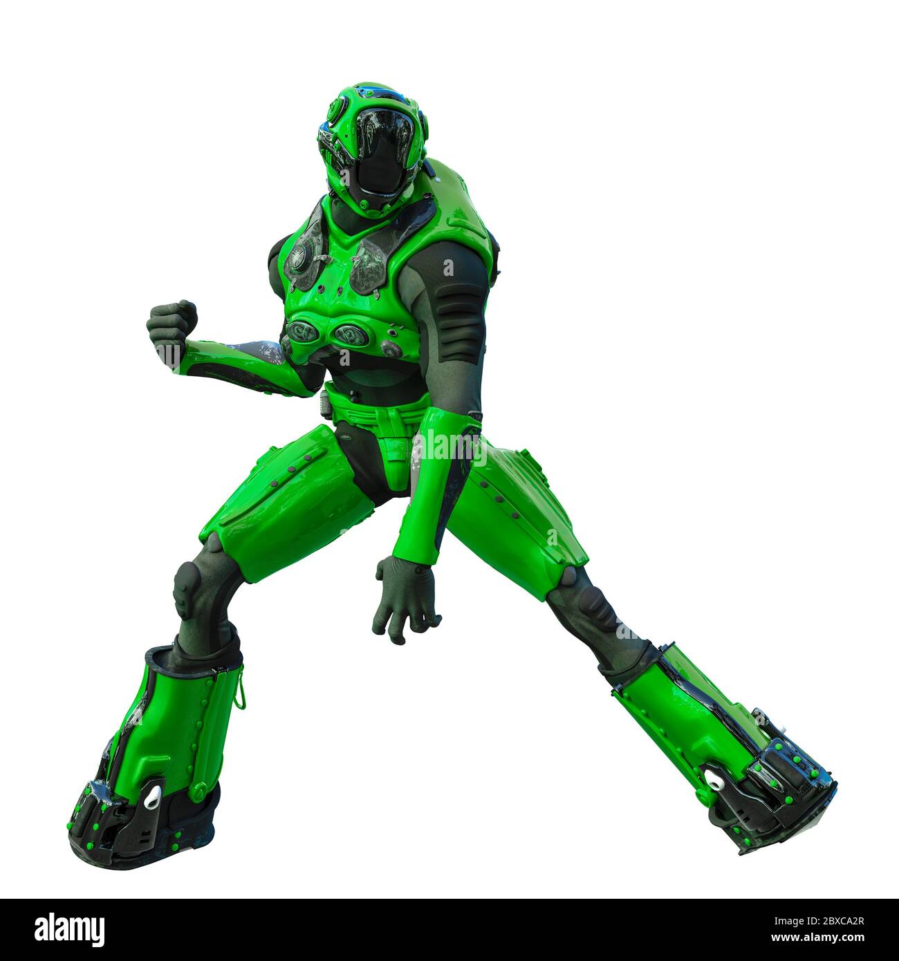 this is astronaut in green exo suit exploring arround. This girl will ...