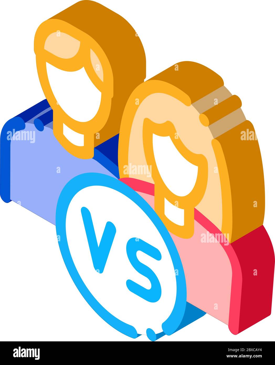 Gender Battle Icon Vector Outline Illustration Stock Vector Image & Art ...