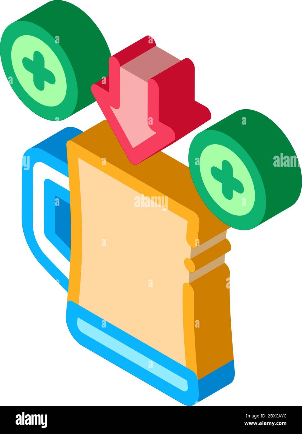 More Beer In Cup isometric icon vector illustration Stock Vector Image ...