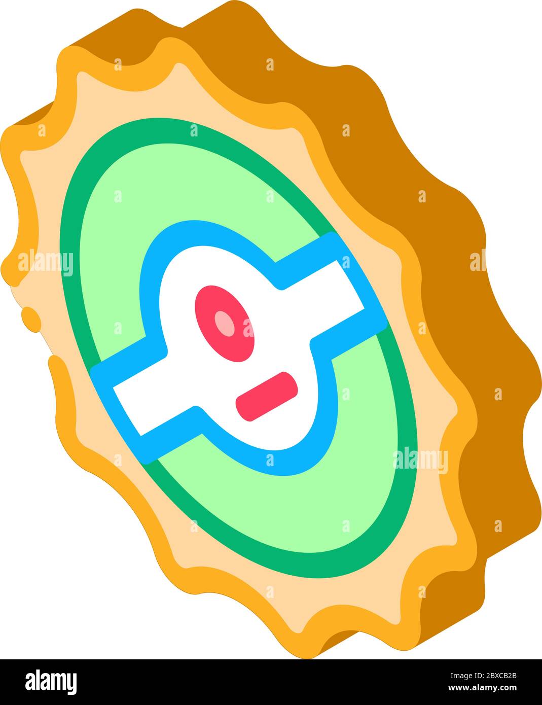 Non-gmo Cross Out isometric icon vector illustration Stock Vector Image ...