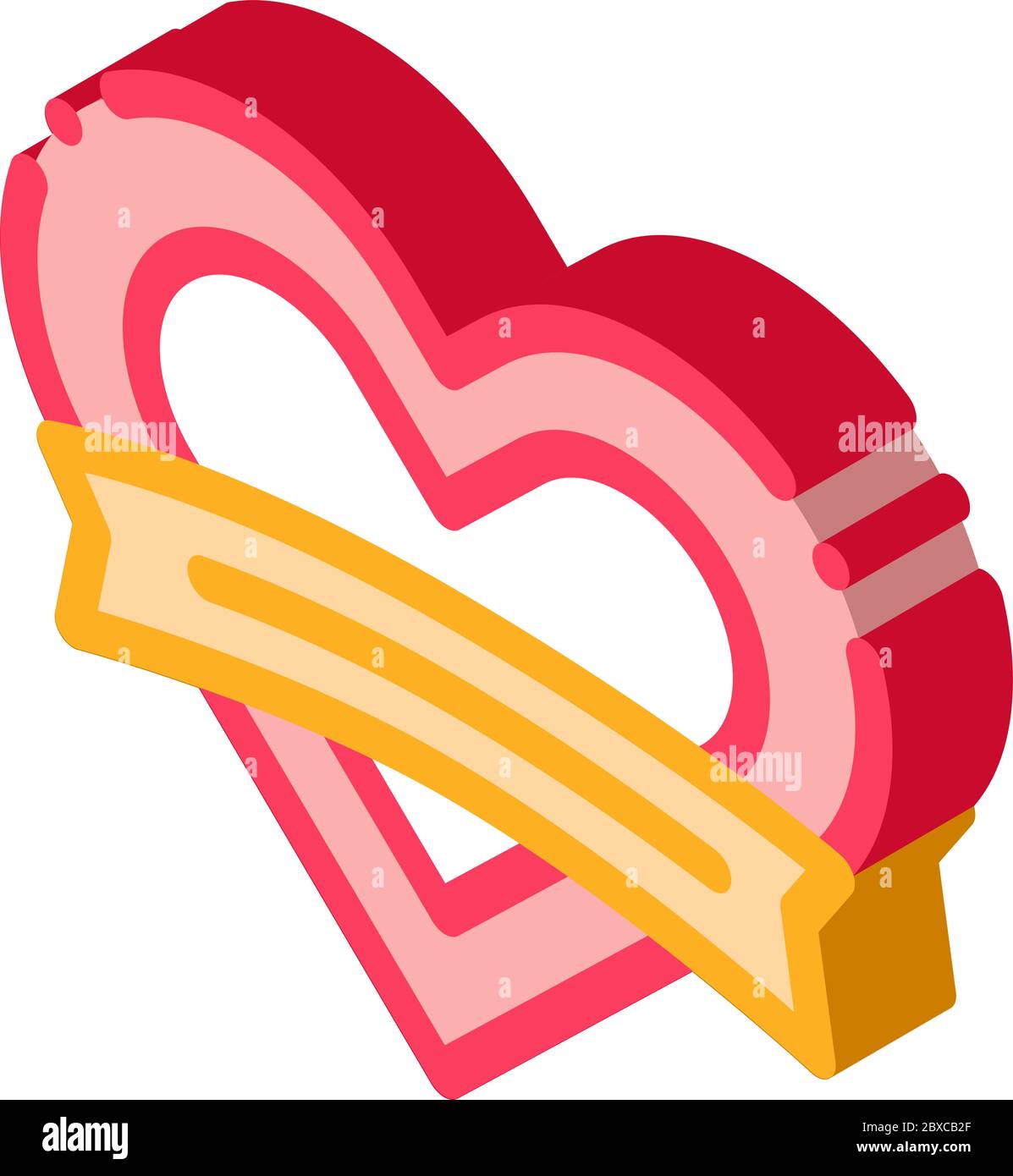 Tattoo Heart Form isometric icon vector illustration Stock Vector Image ...