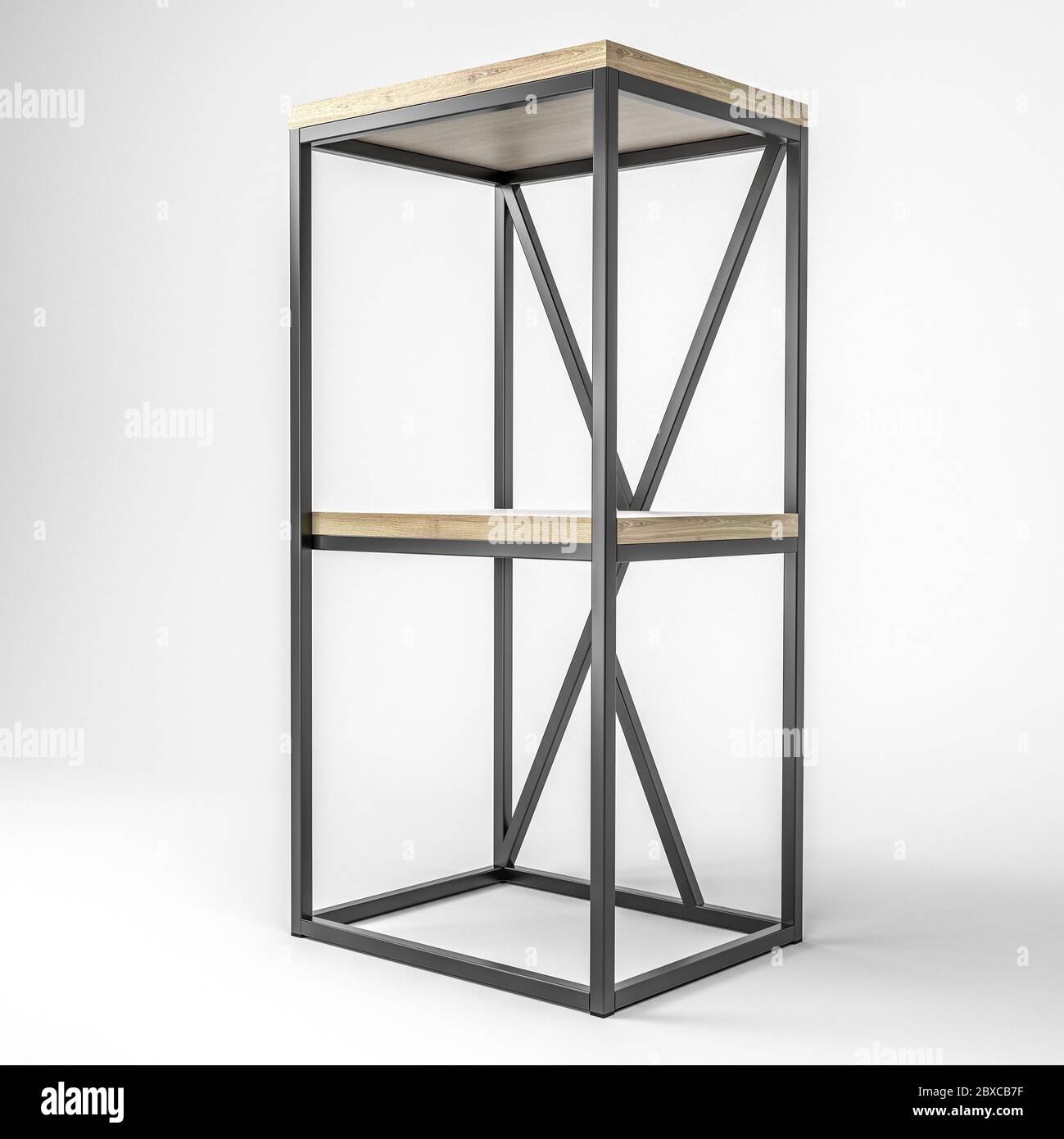 3d render of a modern loft-style rack Stock Photo - Alamy