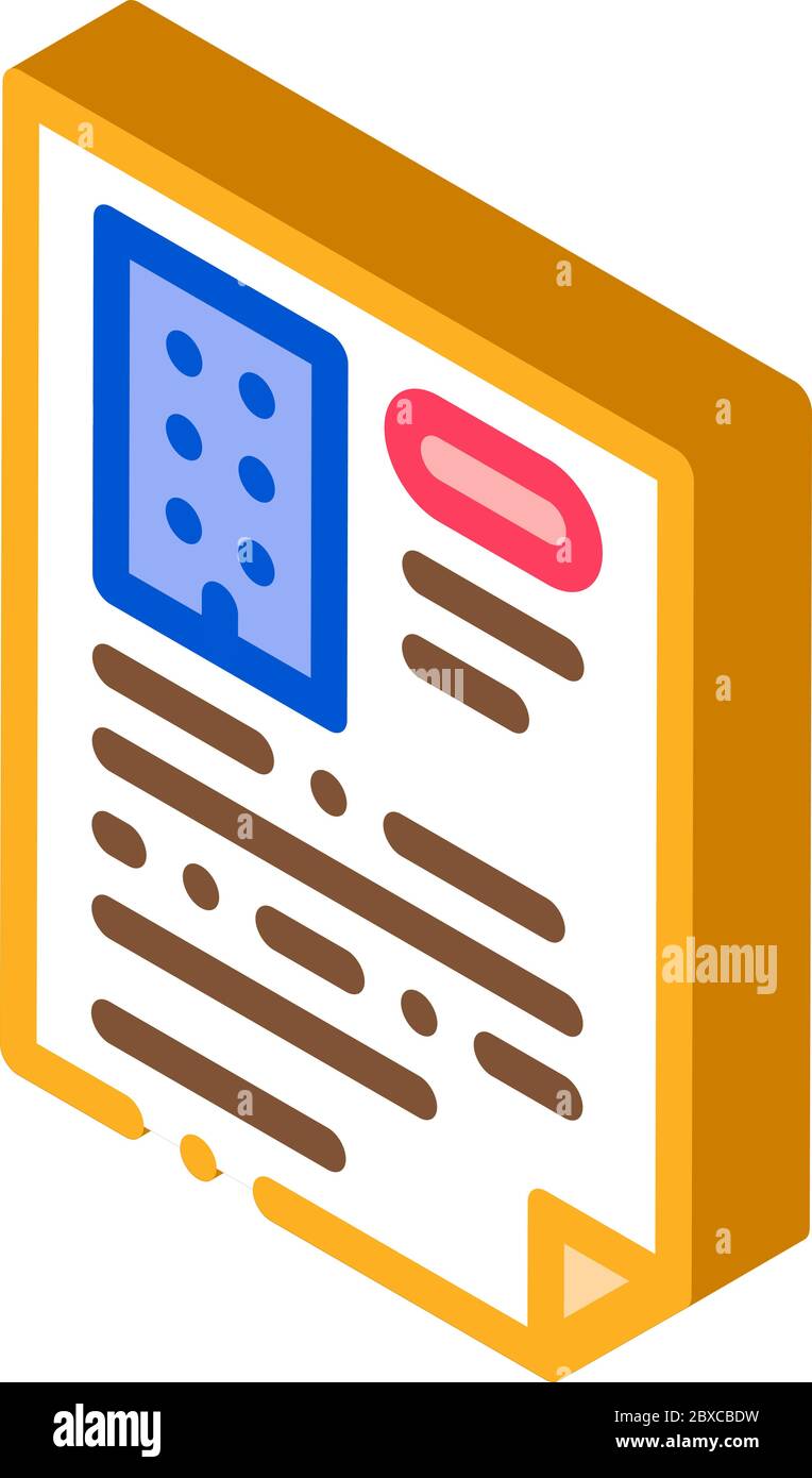 Document Page isometric icon vector illustration Stock Vector Image ...