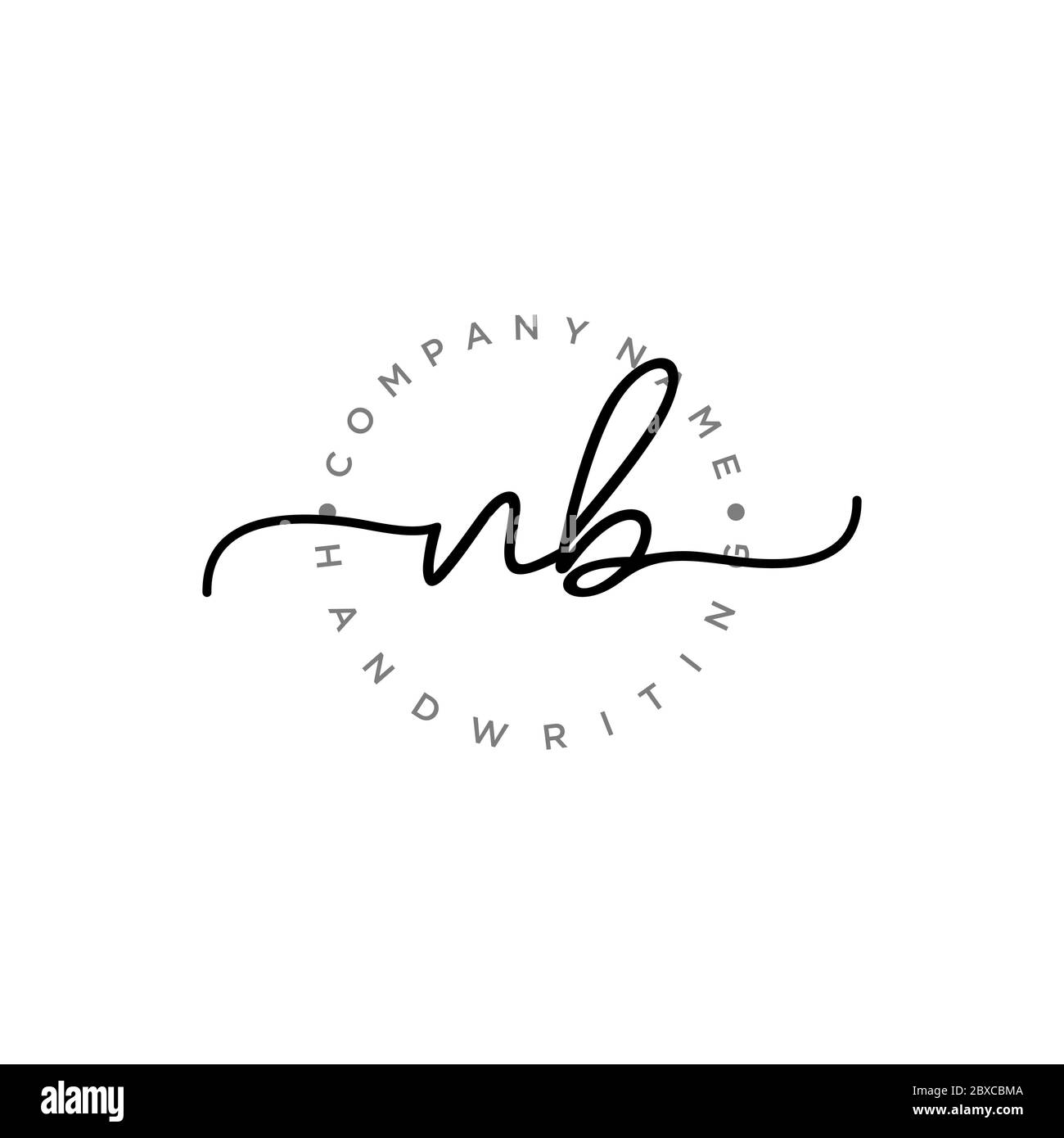 Nb initials logo Stock Vector Images - Alamy
