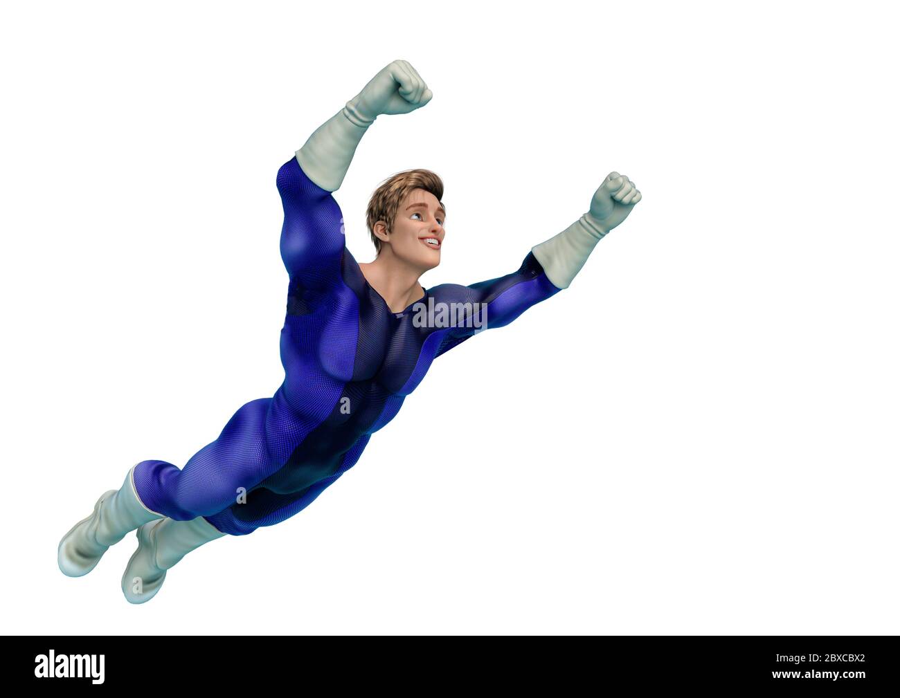 super power hero cartoon flying out. This guy in clipping path is very ...