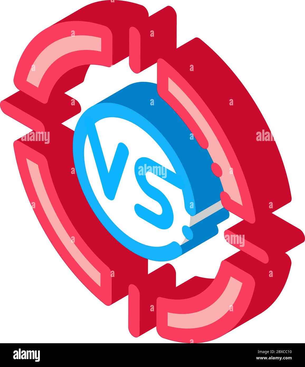 Vs Target Isometric Icon Vector Illustration Stock Vector Image & Art ...