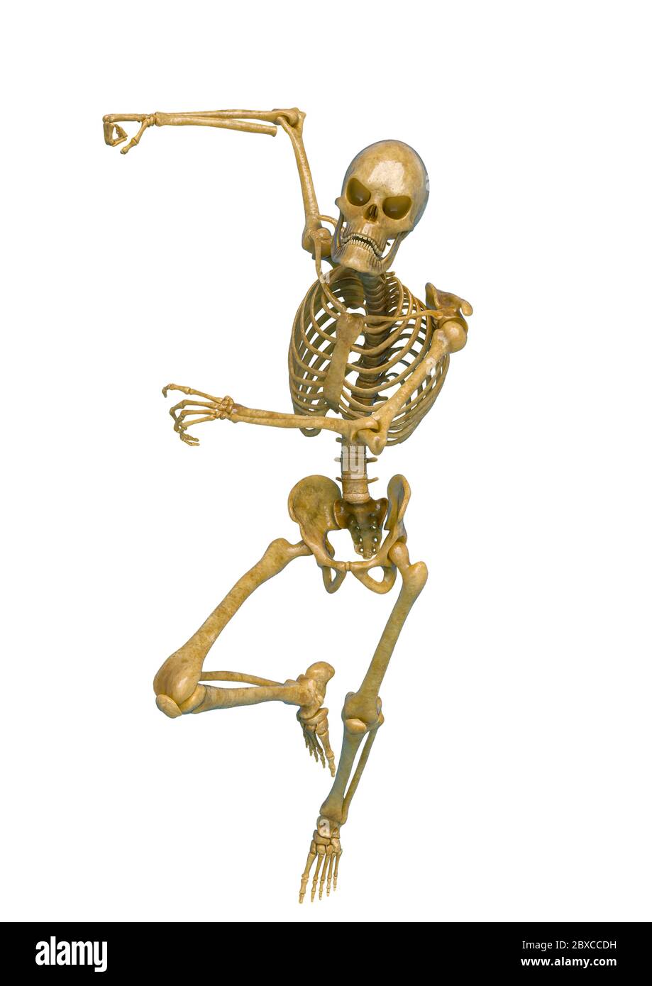 skeleton in a white background running with a angry face. This guy in ...