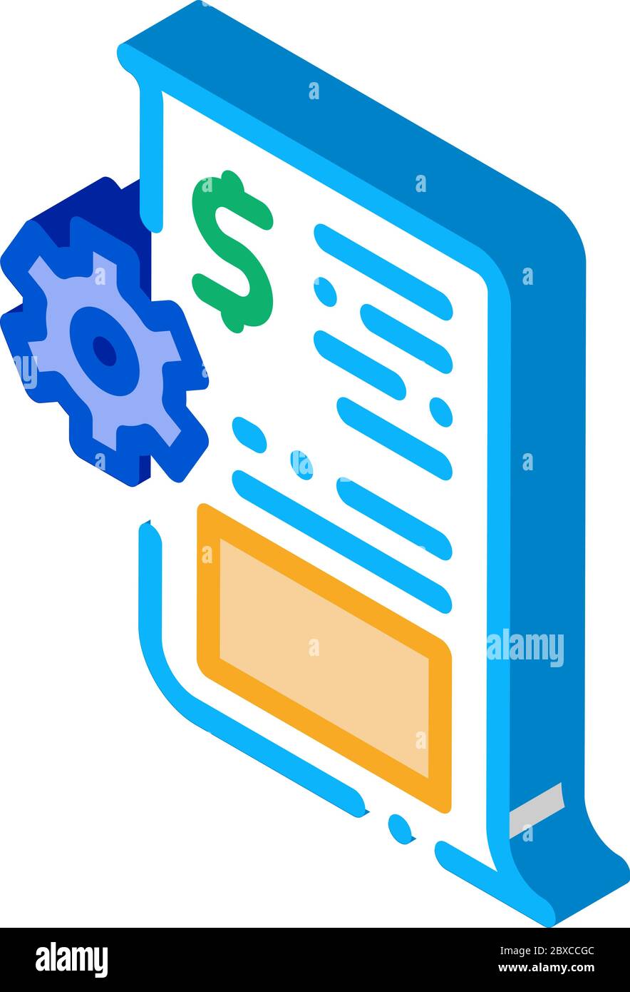 Job Contract isometric icon vector illustration Stock Vector Image ...