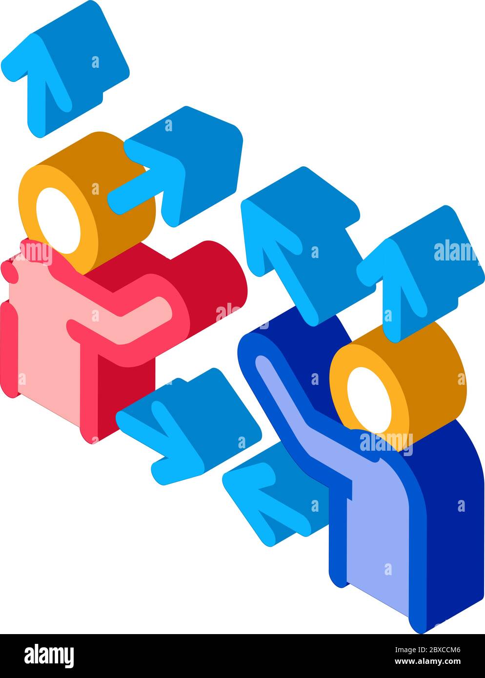Gesture Battle Isometric Icon Vector Illustration Stock Vector Image ...