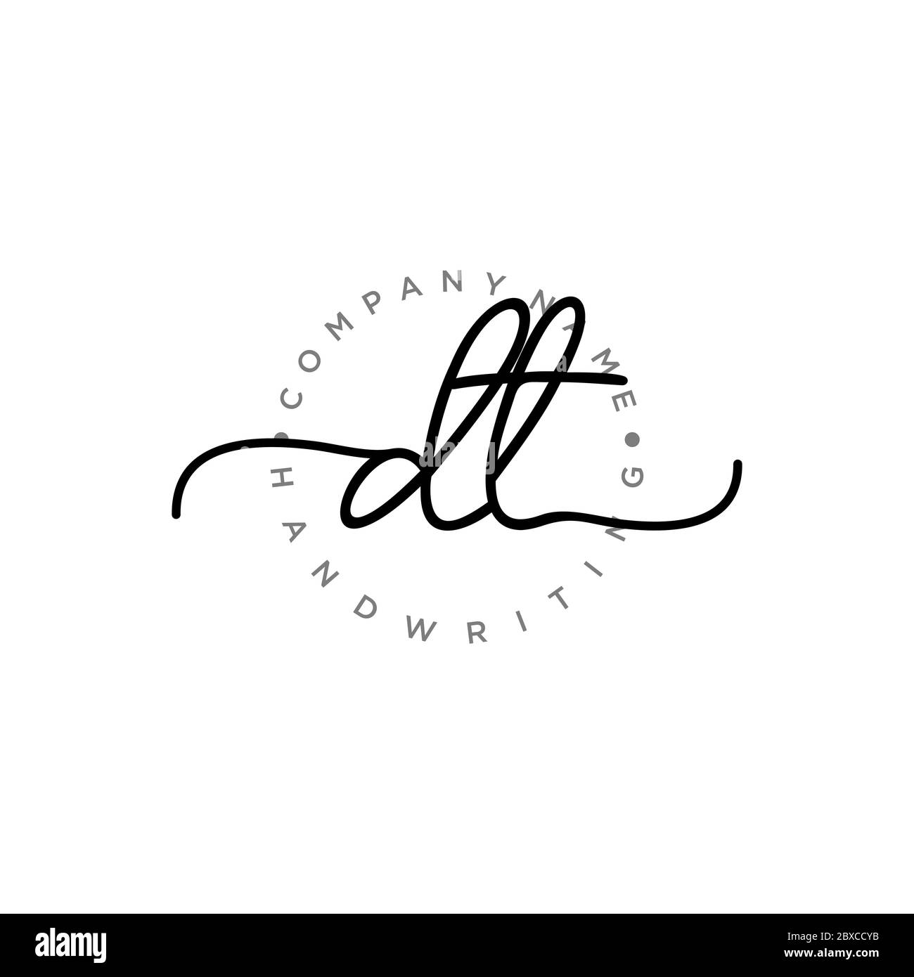 Dt initials logo Stock Vector Images - Alamy