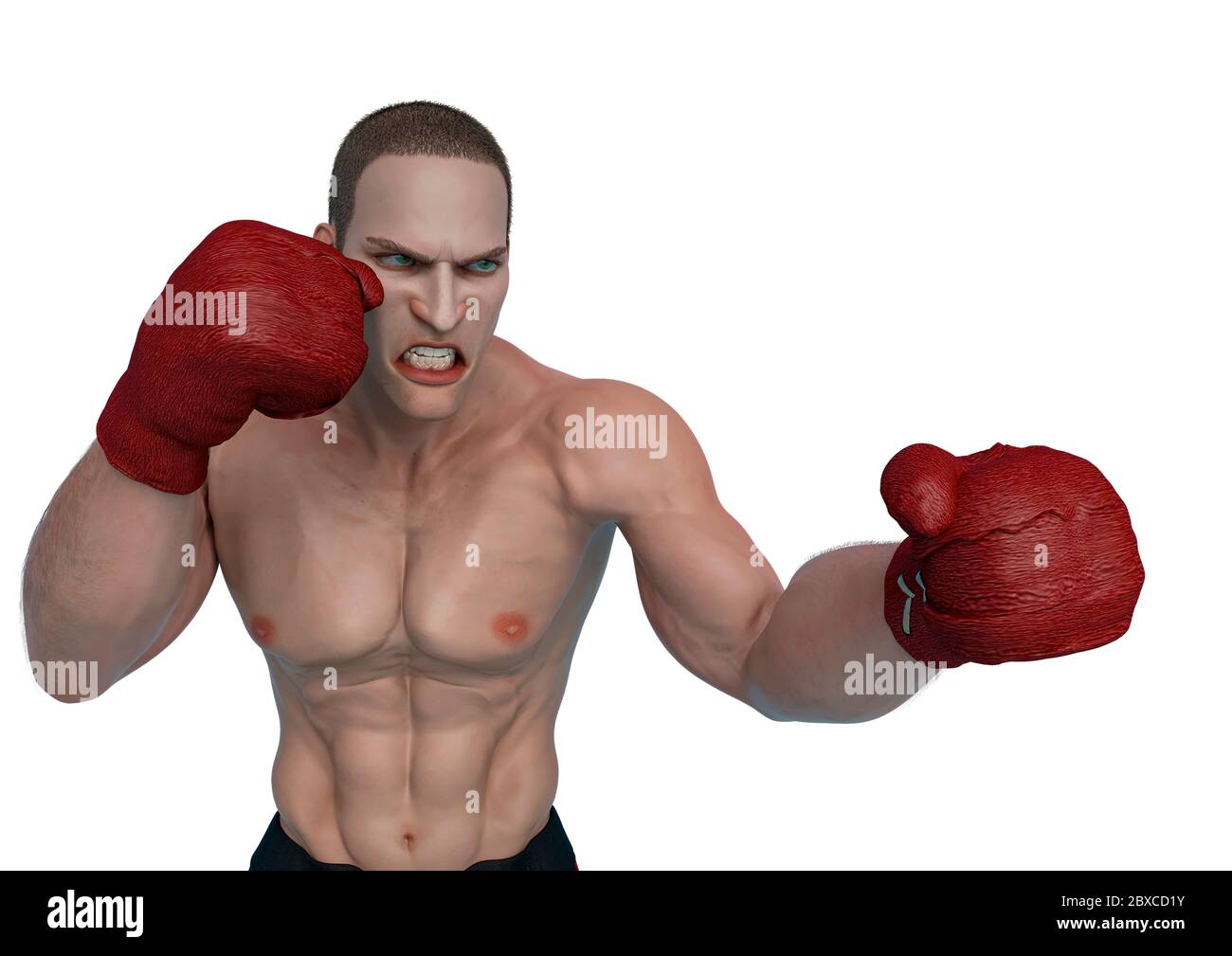 Cartoon man punching Cut Out Stock Images & Pictures - Alamy