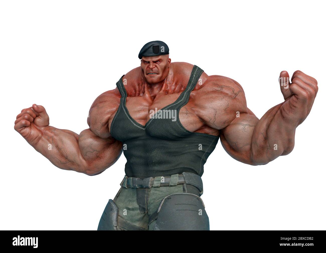 captain strong is getting ready in a white background. This official ...