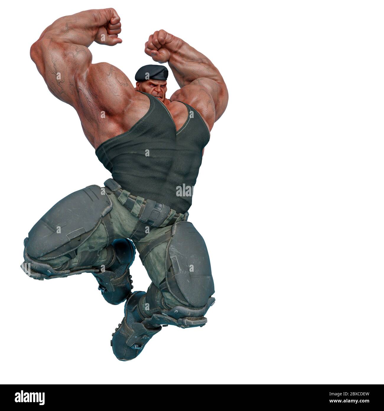 captain strong is going to smash you in a white background. This ...