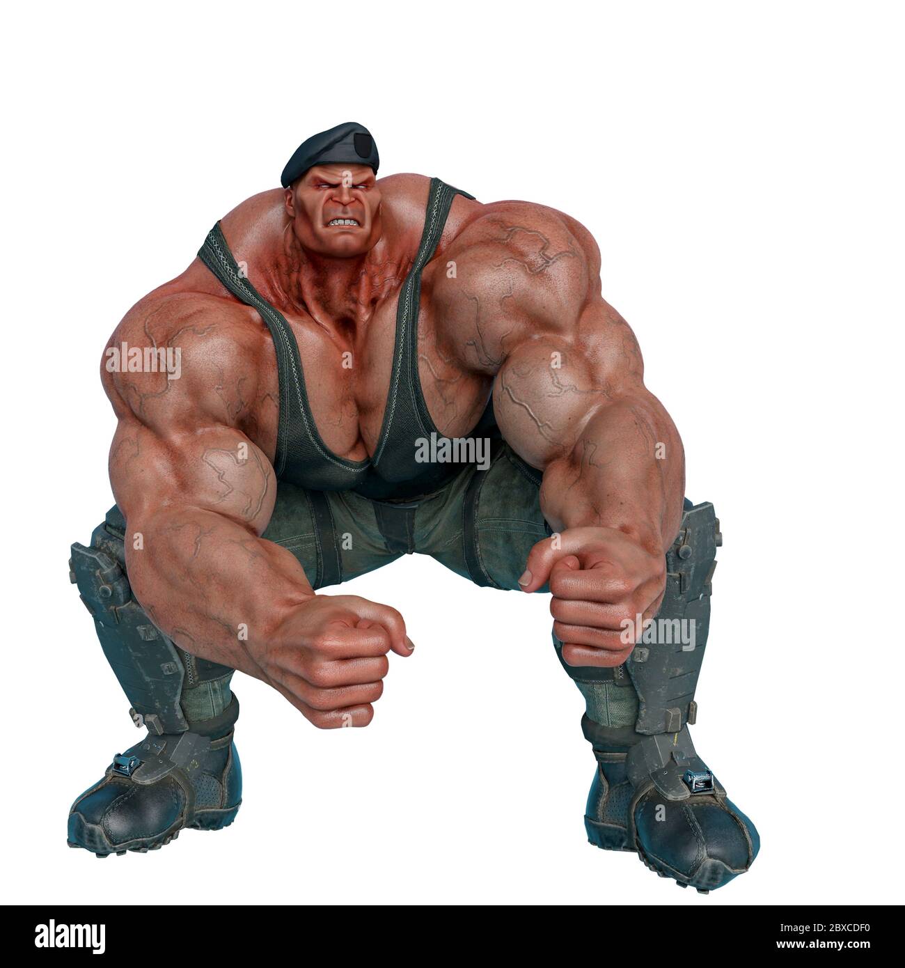 captain strong is ready to kill in a white background. This official ...