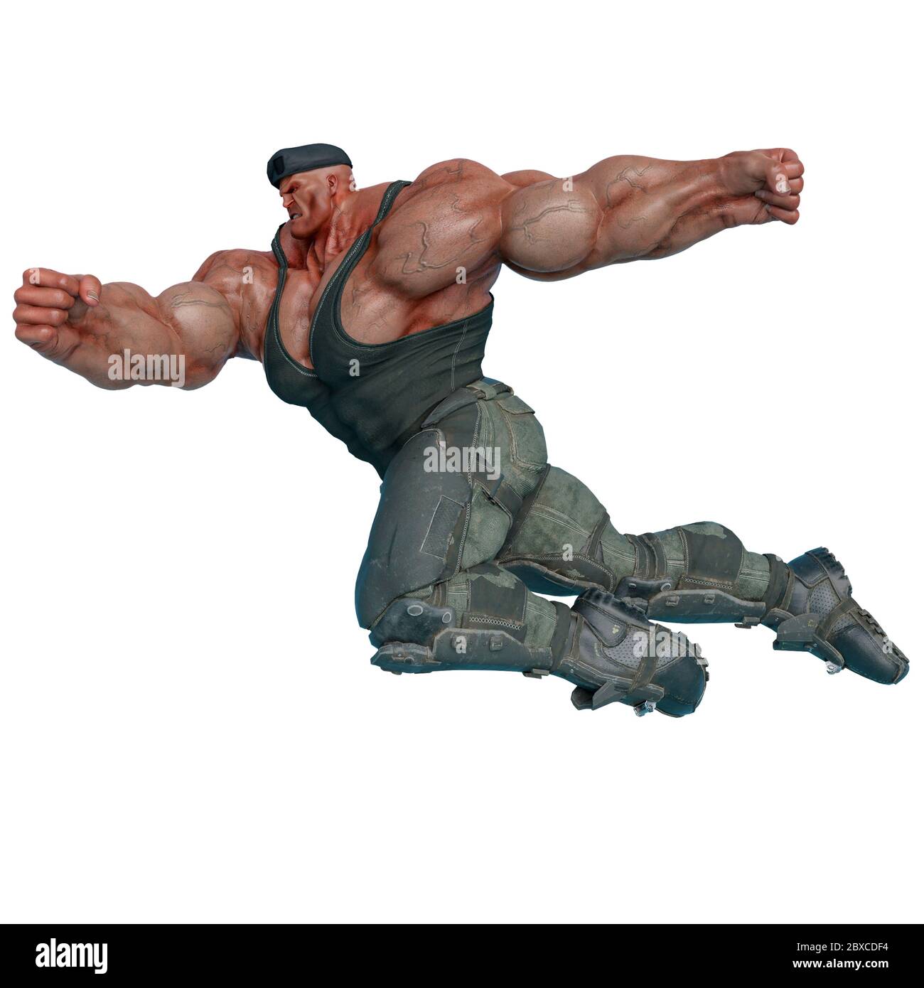 captain strong mega jump attack in a white background. This official ...