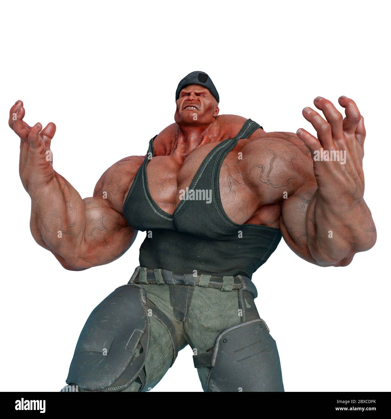 captain strong is holping in a white background. This official man in ...