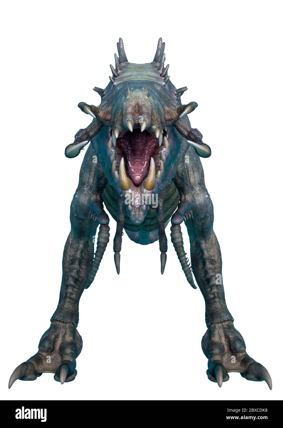 alien animal in a white background. This monster in clipping path is ...