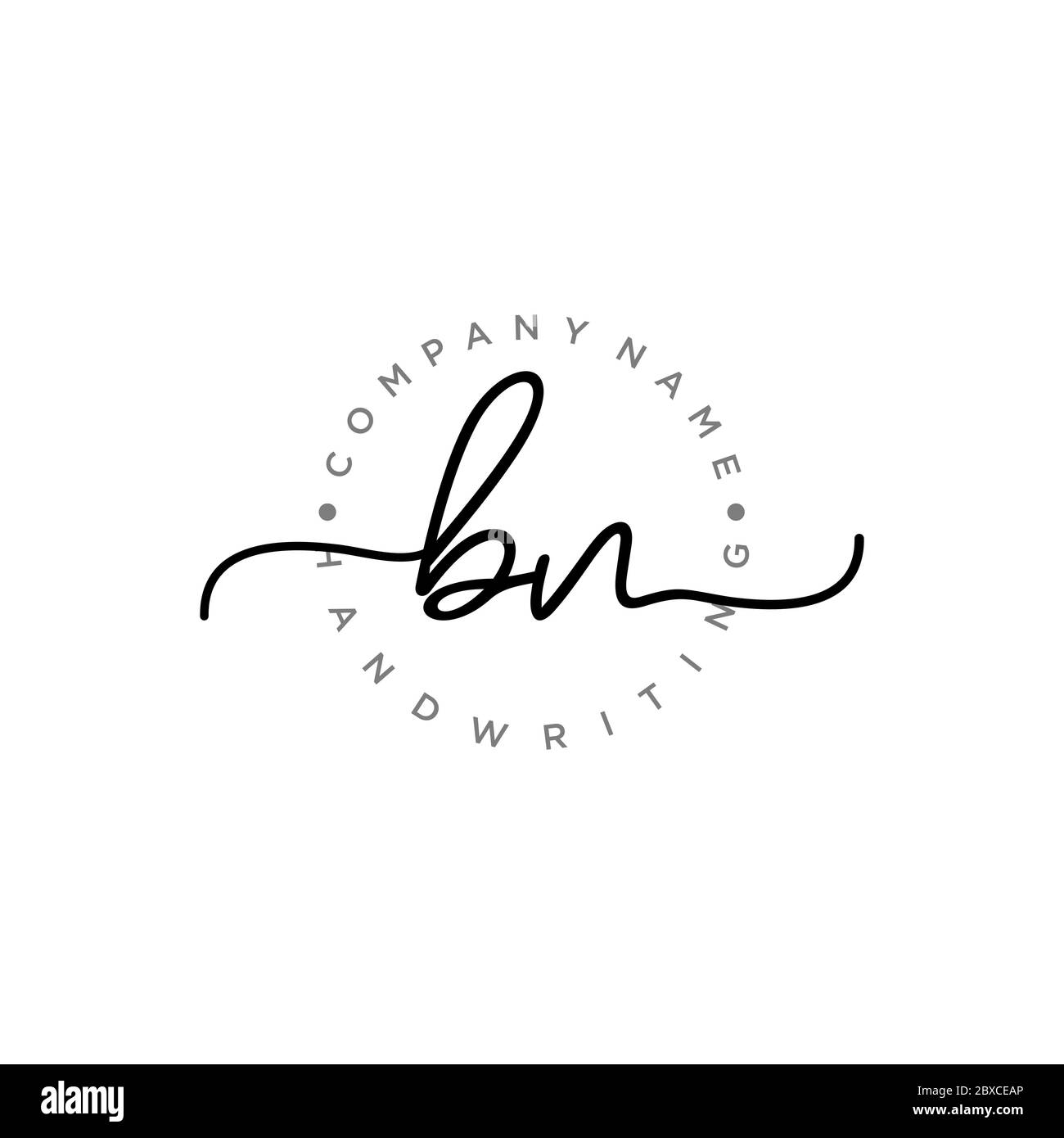 Bn initials logo hi-res stock photography and images - Alamy