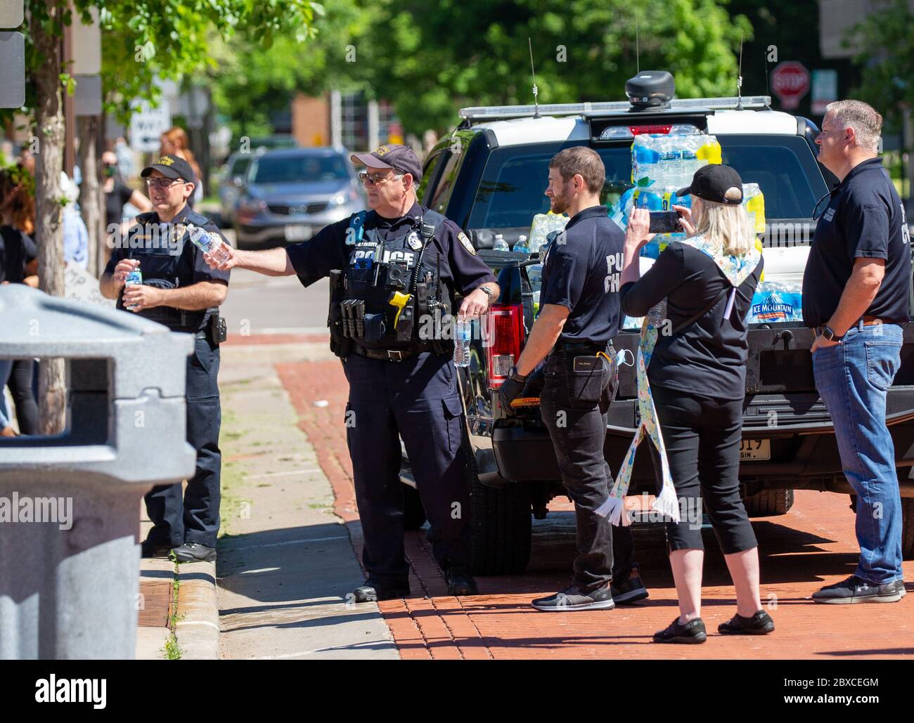 African american police with masks hi-res stock photography and images ...
