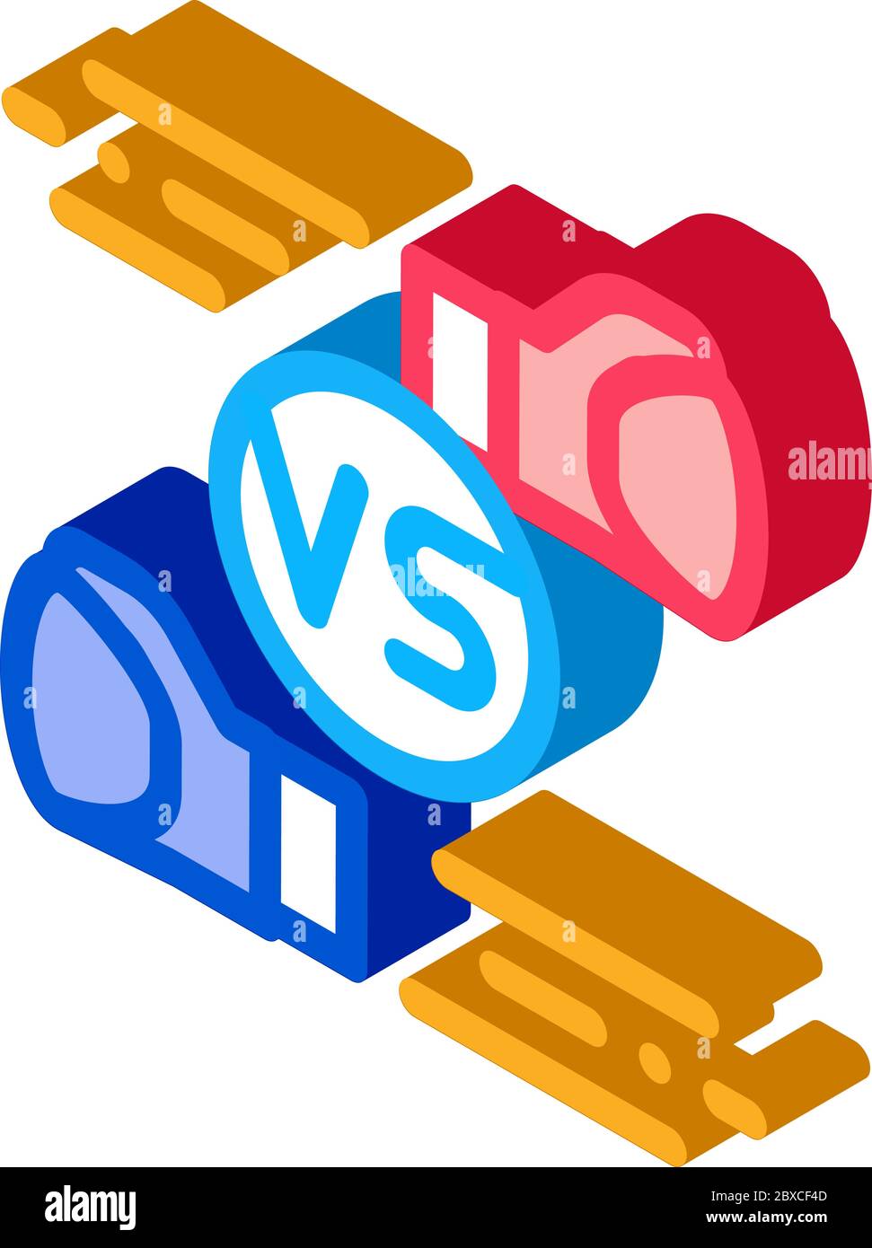 Box Fight Battle Isometric Icon Vector Illustration Stock Vector Image ...