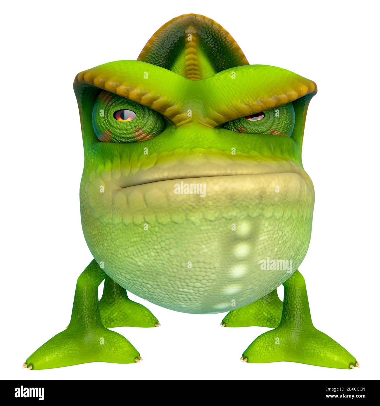 chameleon cartoon is so mean in a white background. This chamaleon ...