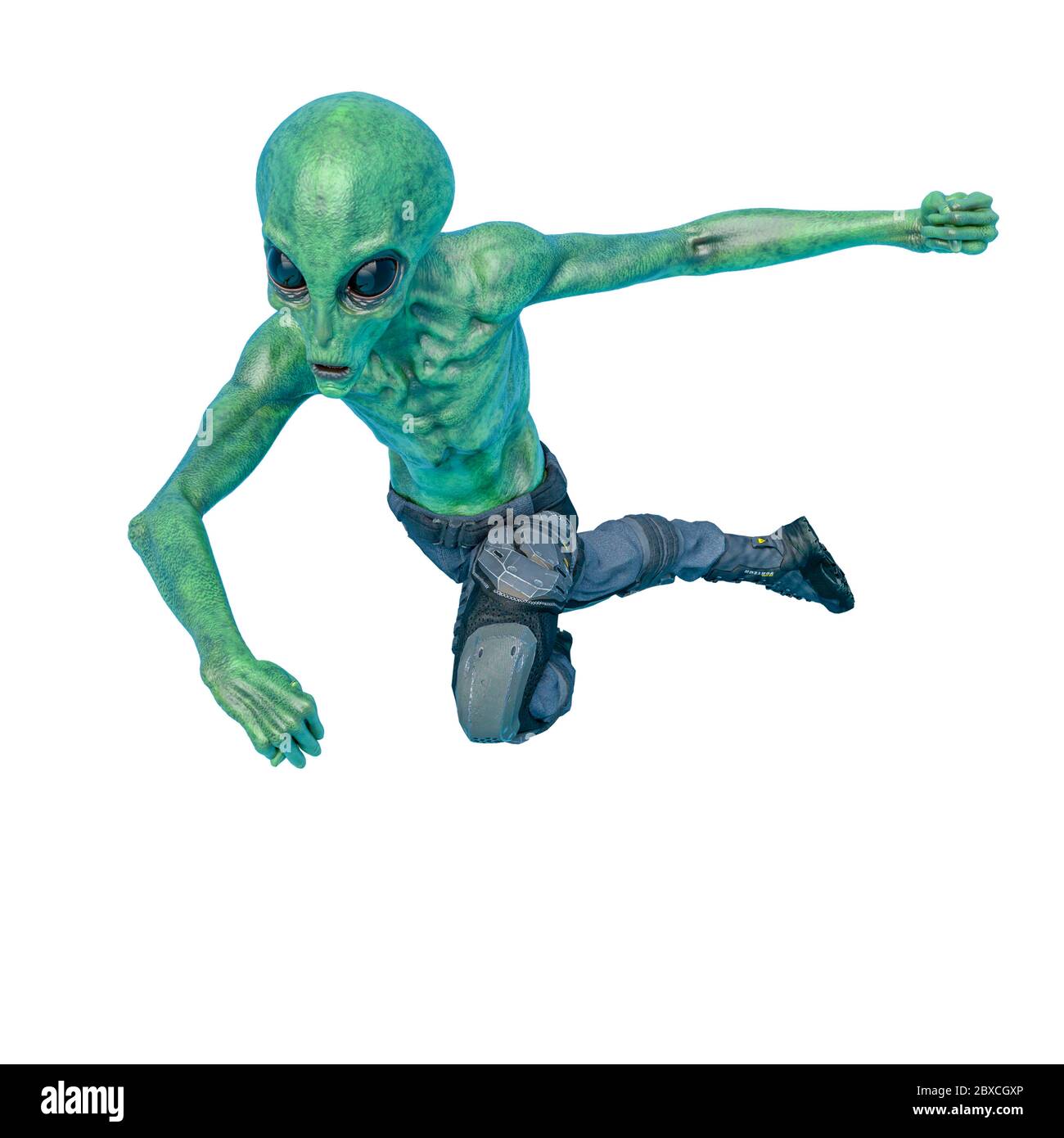Green alien hi-res stock photography and images - Alamy