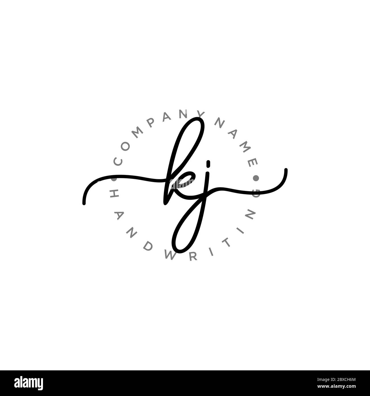 Kj initials logo hi-res stock photography and images - Alamy