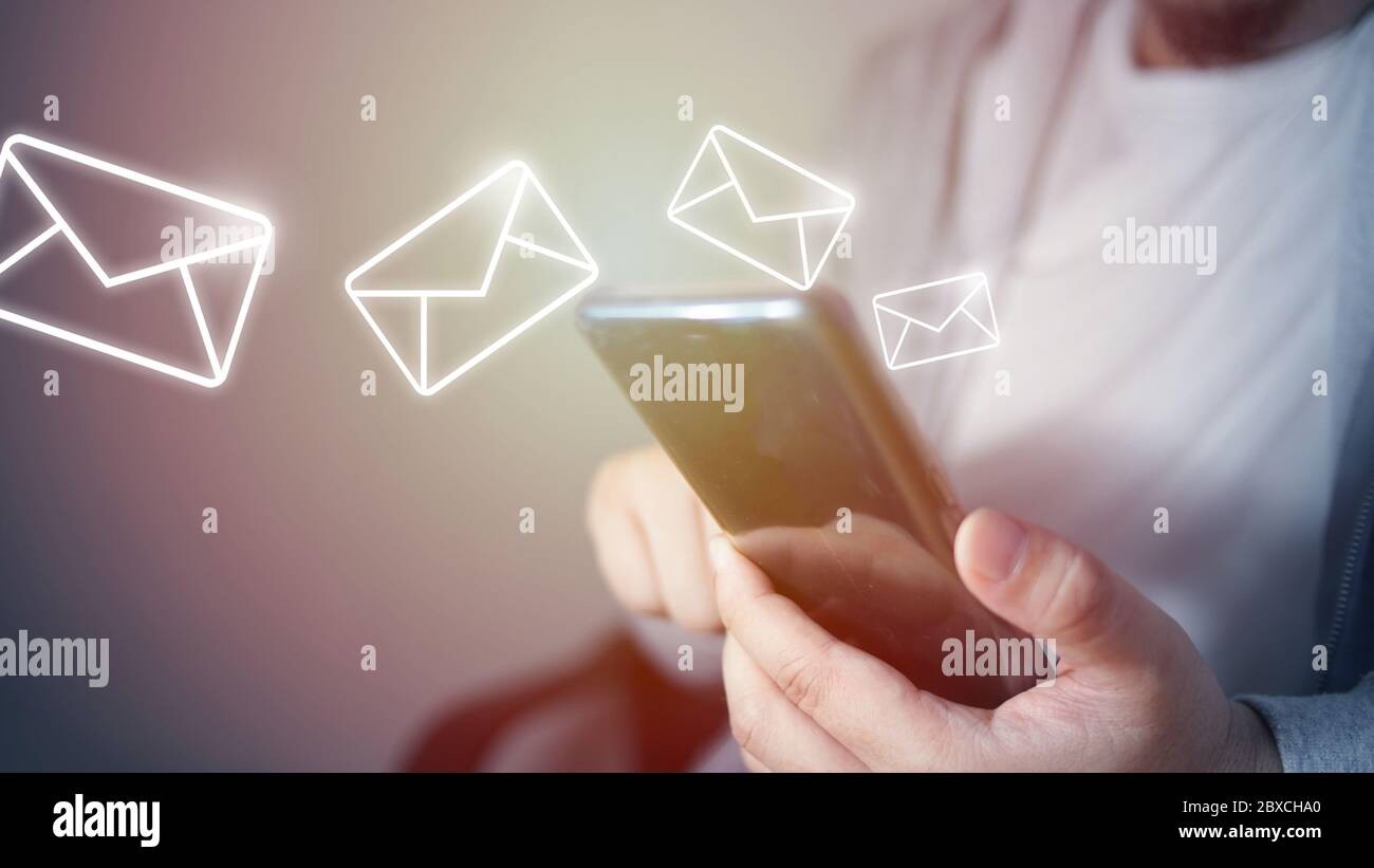 Sending an email computer close up hi-res stock photography and images ...