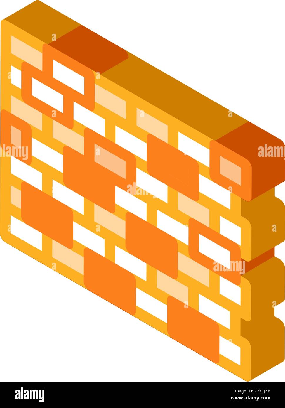 Brick Wall Isometric Icon Vector Illustration Stock Vector Image & Art ...
