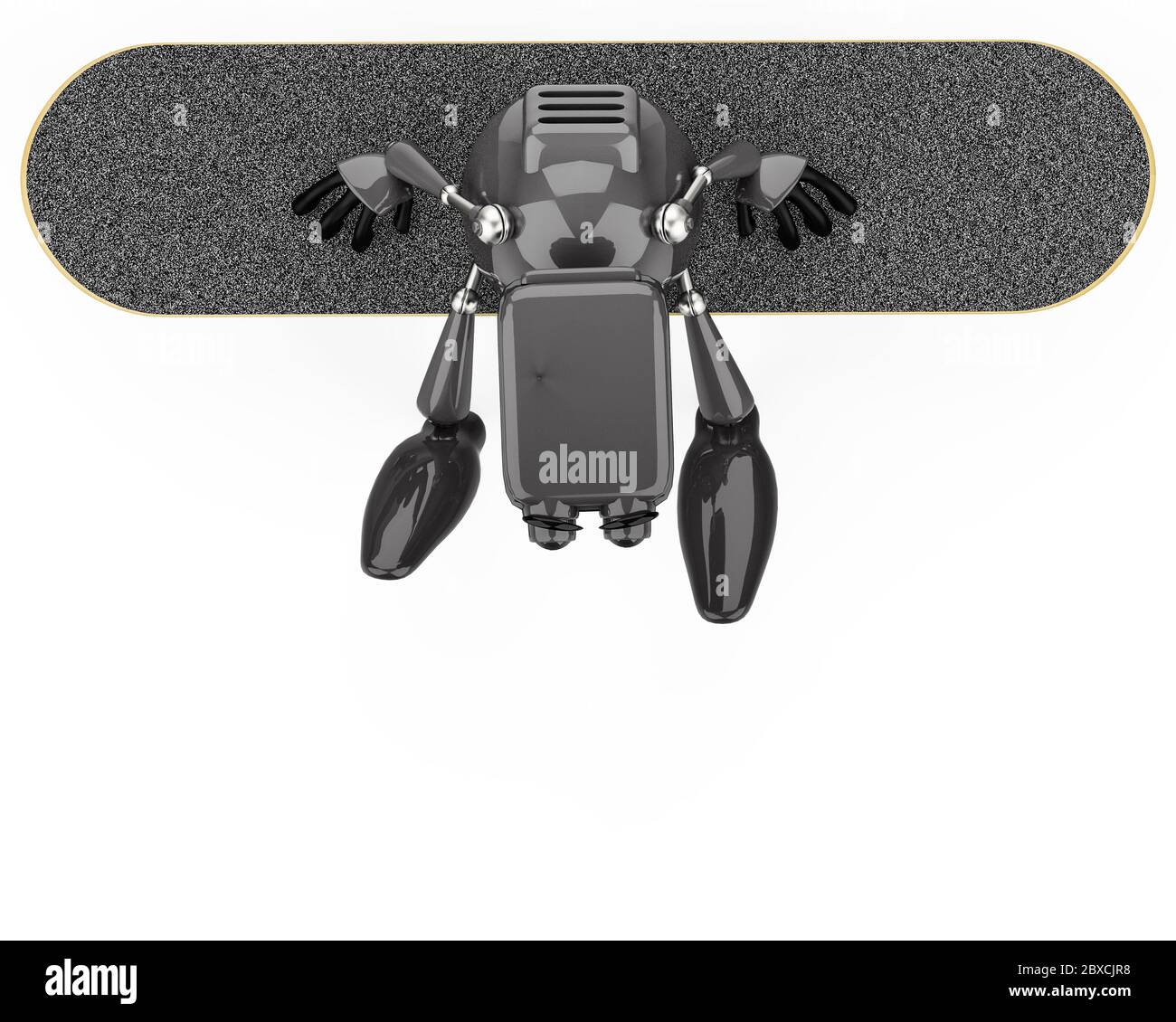 vintage robot is on the skate in a white background. This bot will put ...