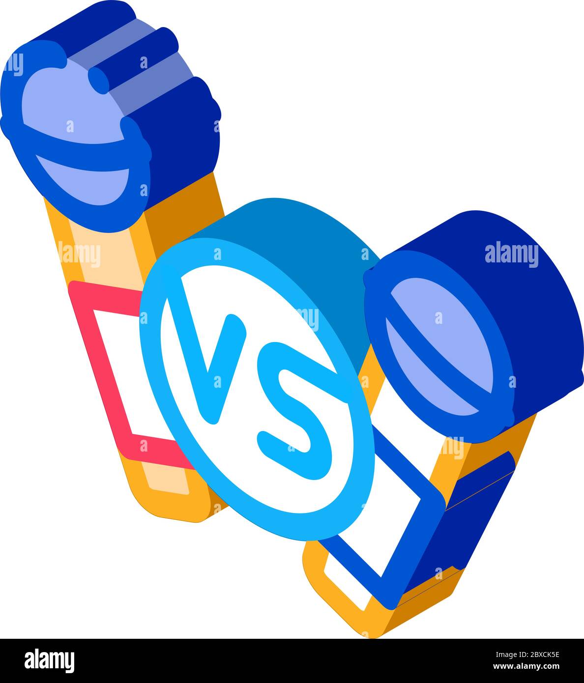 Karaoke Battle Isometric Icon Vector Illustration Stock Vector Image ...