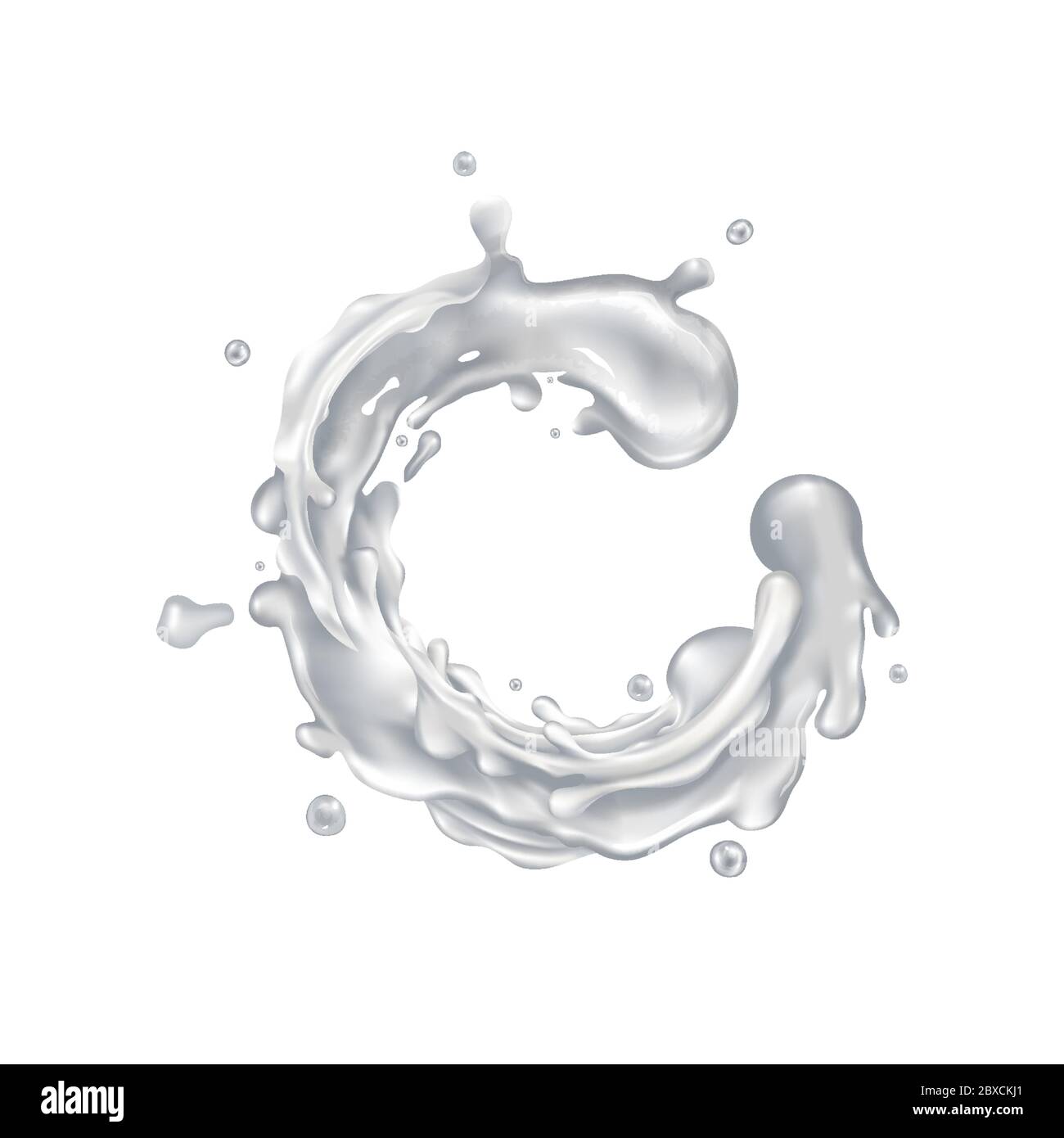 Milk splash circle on a white background Stock Vector Image & Art - Alamy