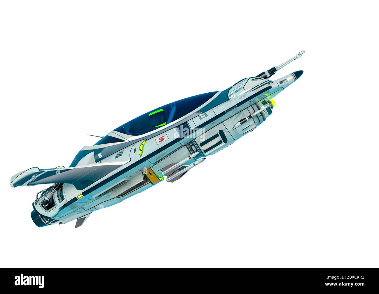 small space ship in a white background . This small space ship in ...