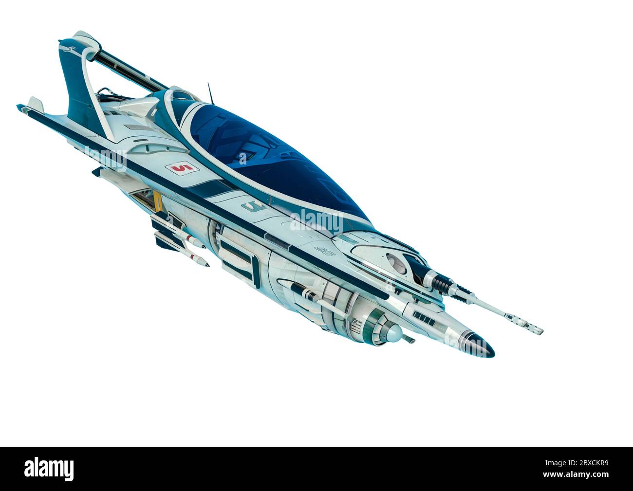 small space ship in a white background . This small space ship in ...