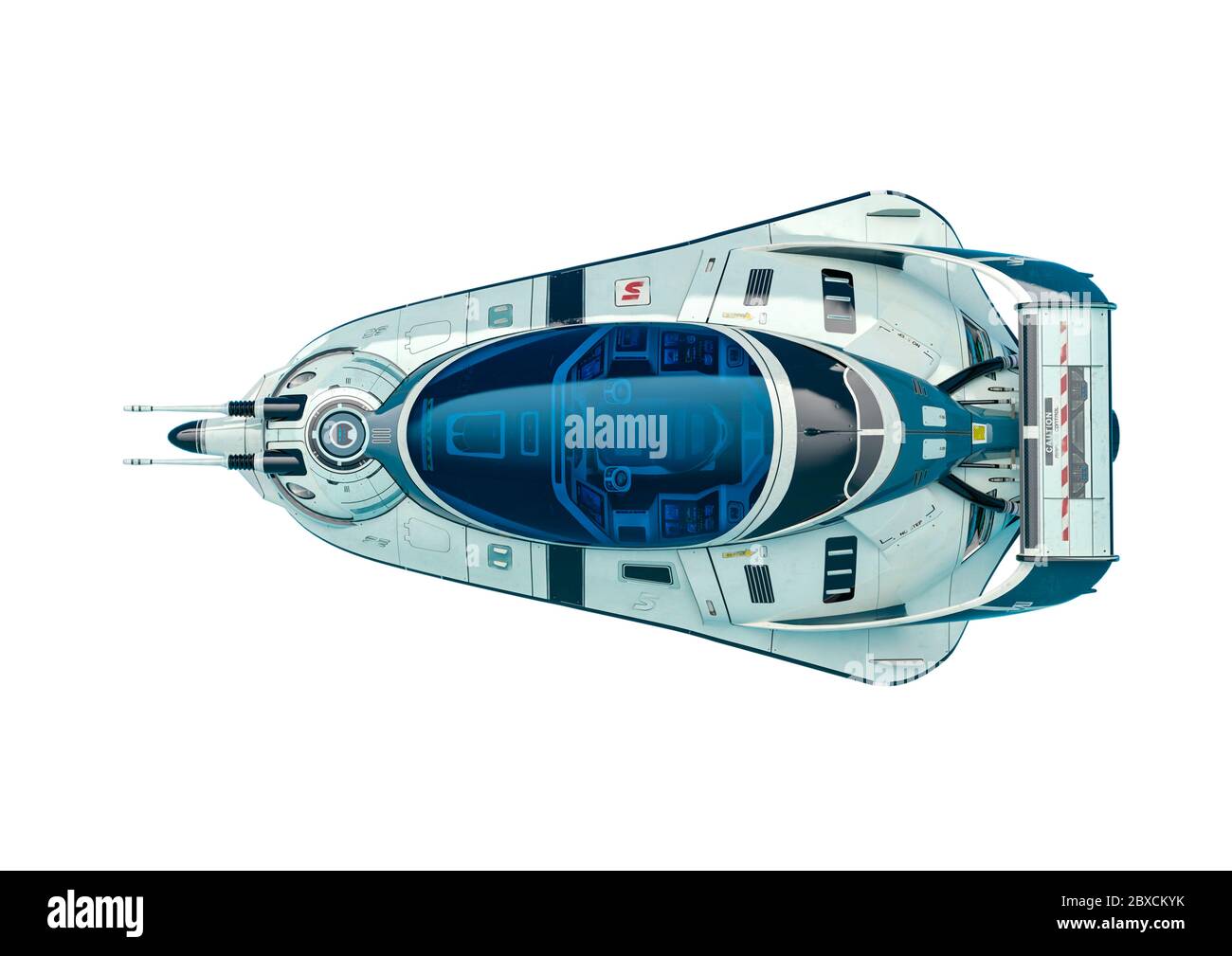 small space ship in a white background . This small space ship in ...
