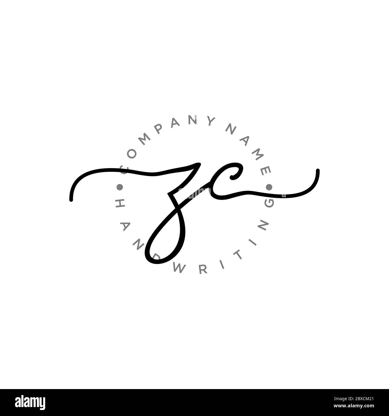 Zc initials logo hi-res stock photography and images - Alamy