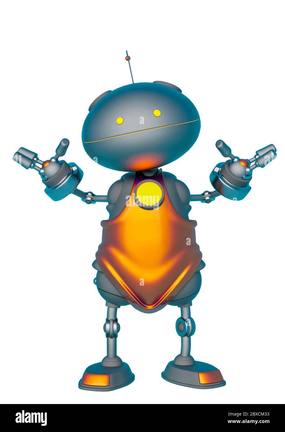 mini bot in a white bacground. This robot in clipping path is very ...