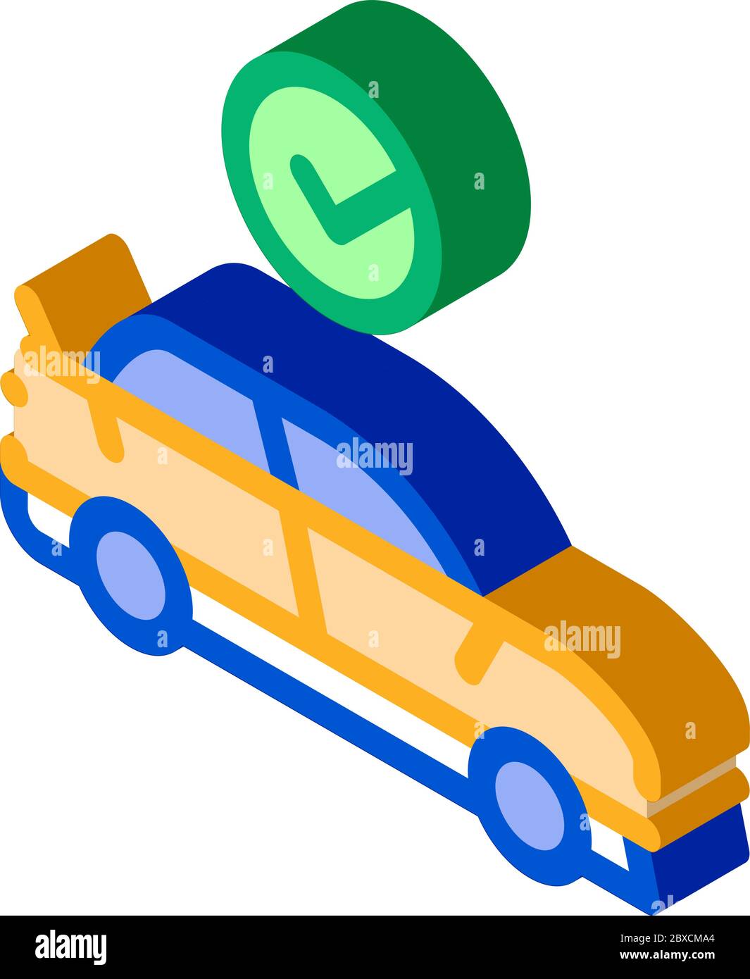 Fixed Car Isometric Icon Vector Illustration Stock Vector Image & Art ...