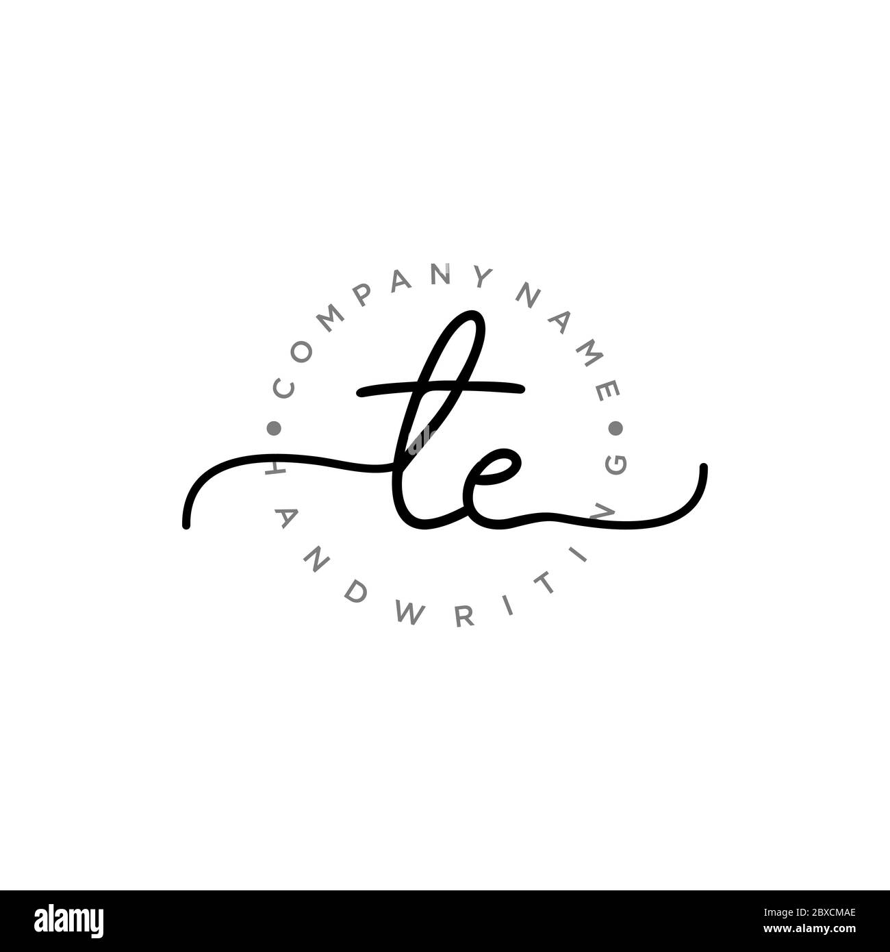 Te initials logo hi-res stock photography and images - Alamy