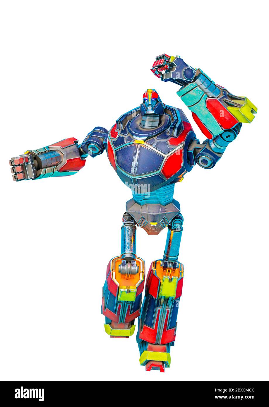 great robot running in a white bacground. This robot in clipping path ...