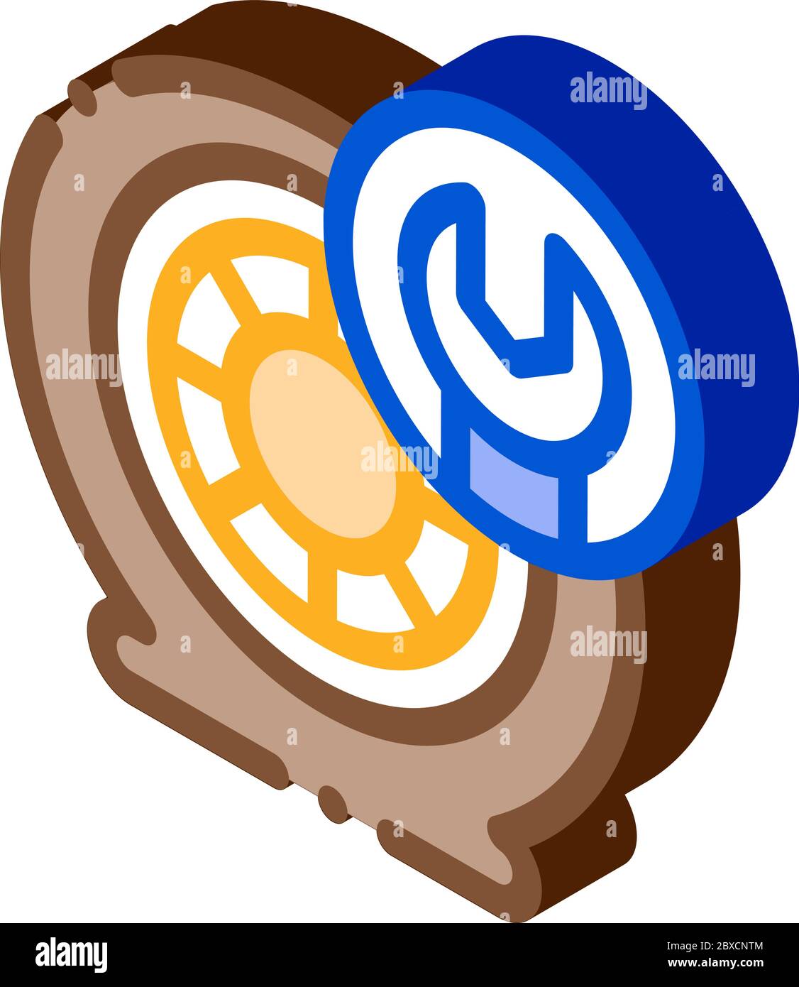 Wheel Repair Isometric Icon Vector Illustration Stock Vector Image ...
