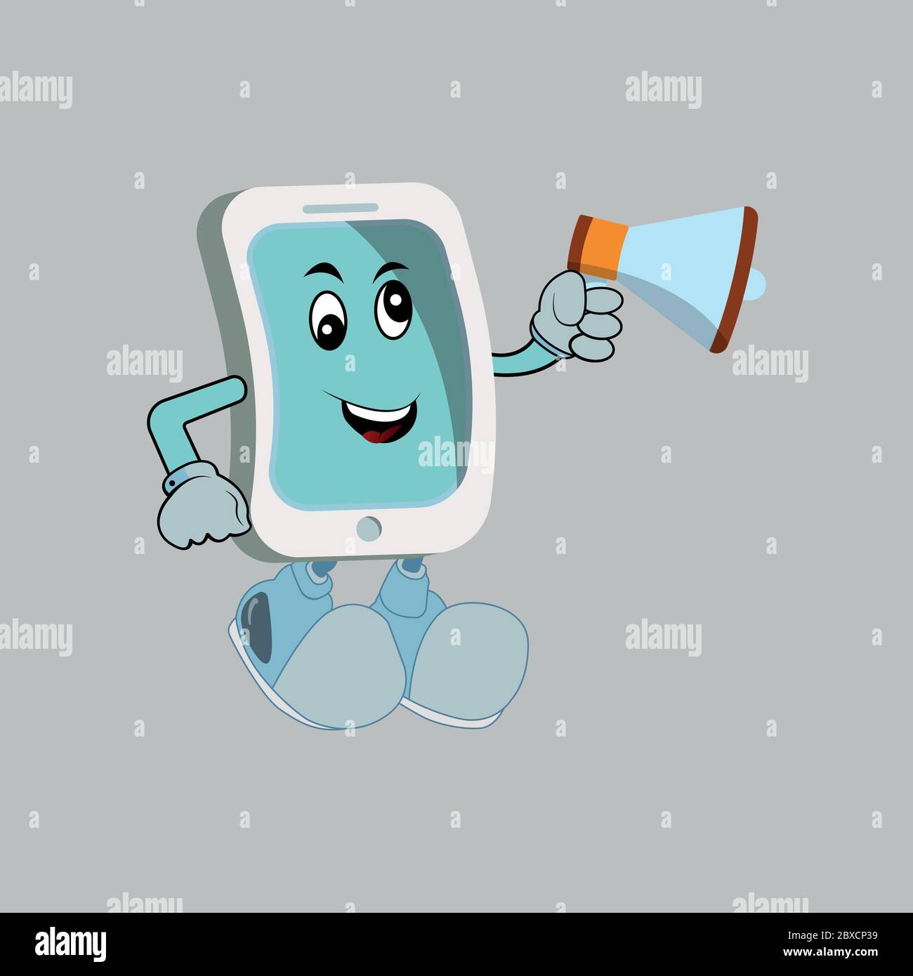 Cartoon mobile phone mascot. Design vector illustration Stock Vector ...