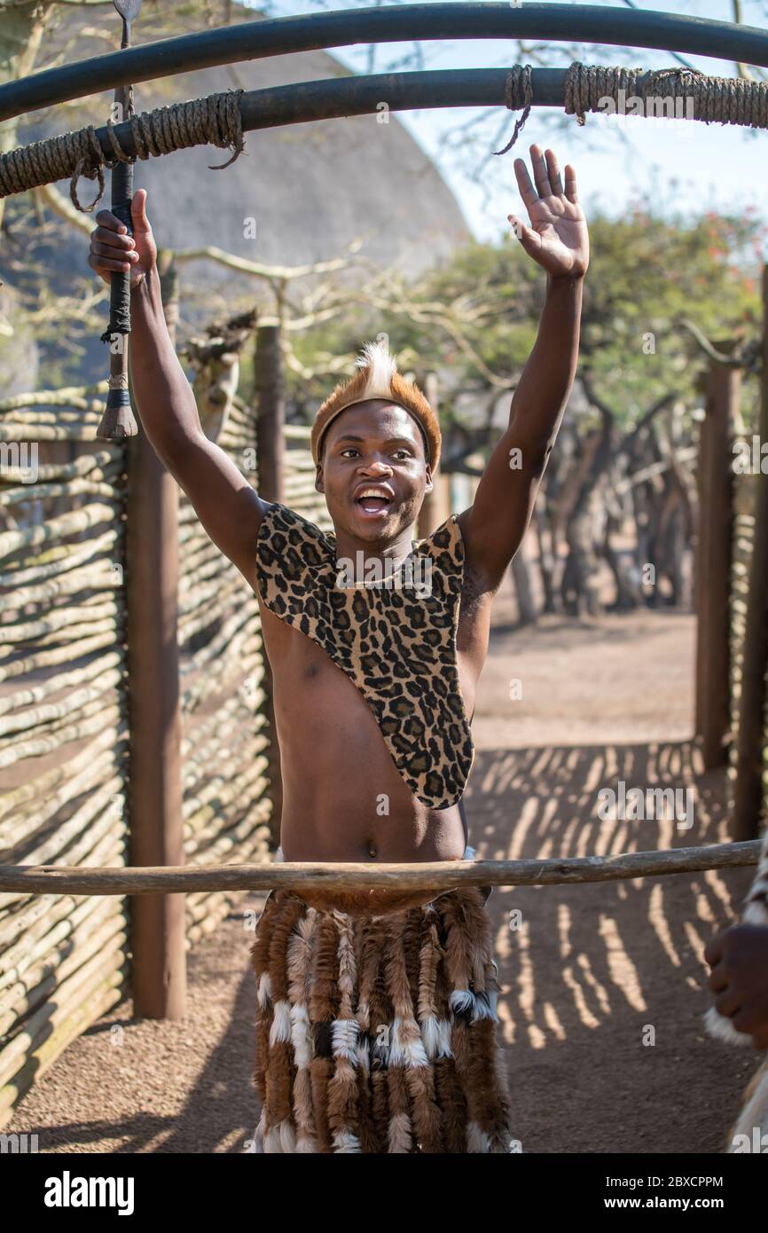 The Zulu Village Cultural Experience Stock Photo - Alamy