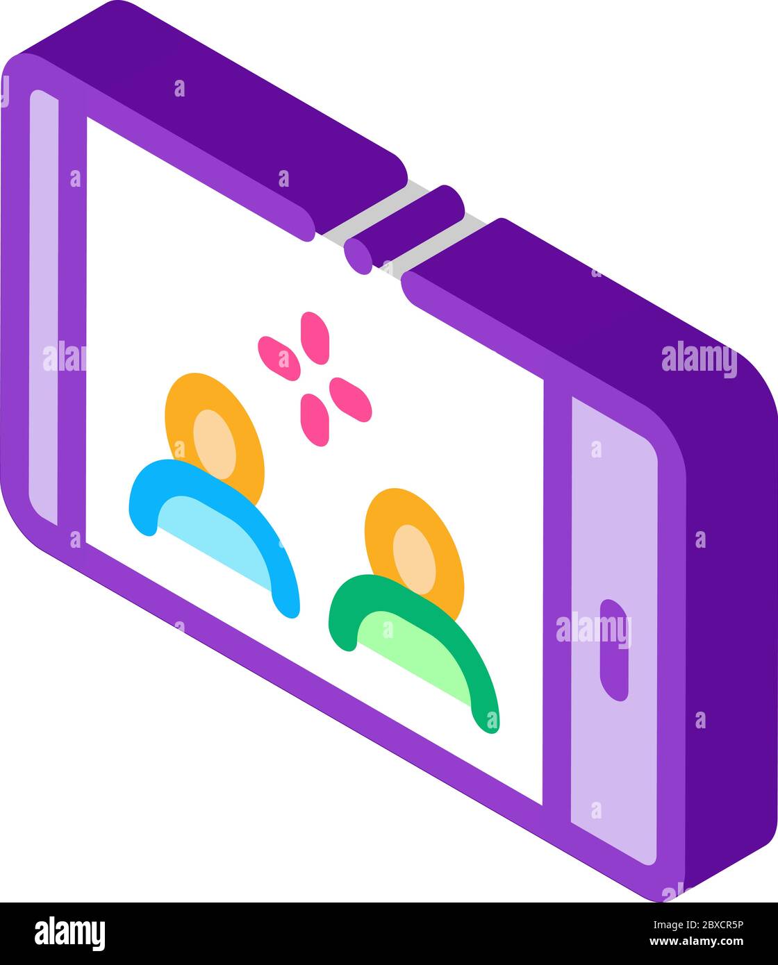 Phone Conference Isometric Icon Vector Illustration Stock Vector Image ...