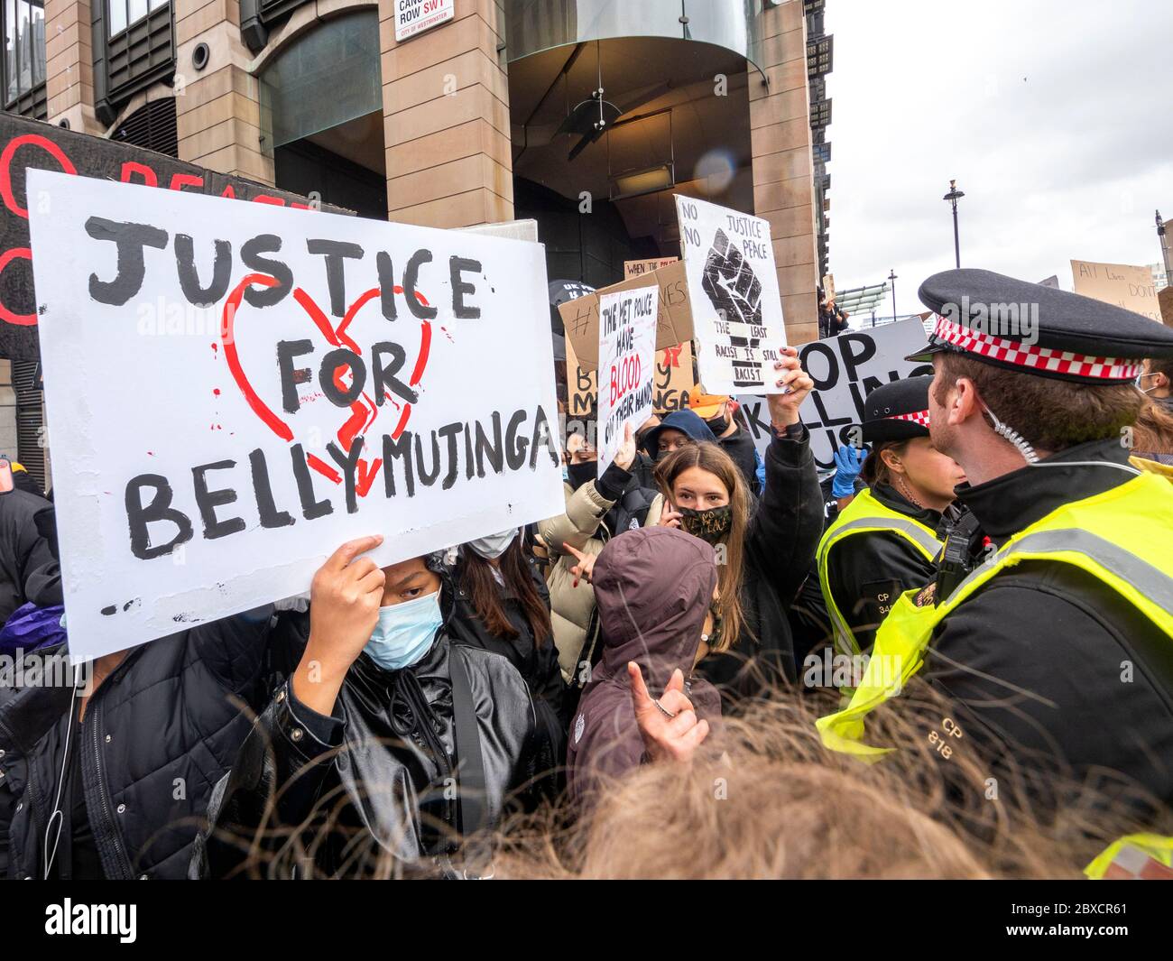 London. UK. June the 6th 2020. BLM protesters during the Black Lives ...