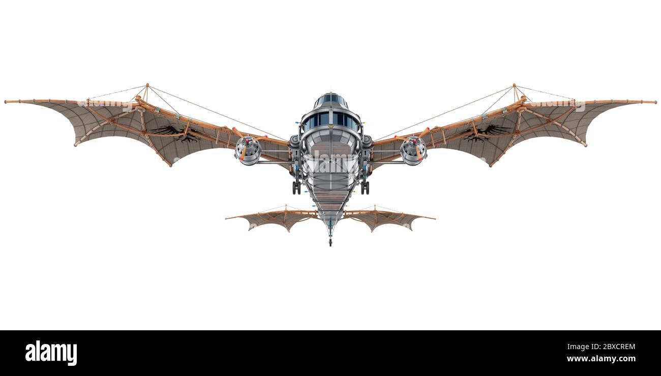 dragon vintage airplane in white background. This old airplane will put ...