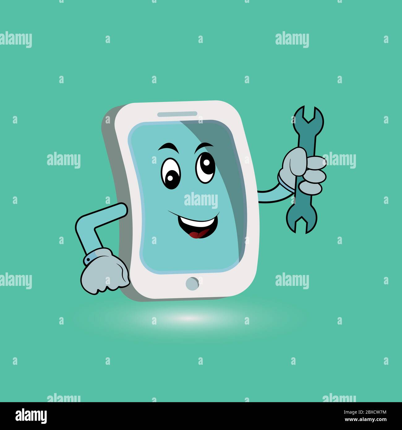 Cartoon mobile phone repair cap hi-res stock photography and images - Alamy
